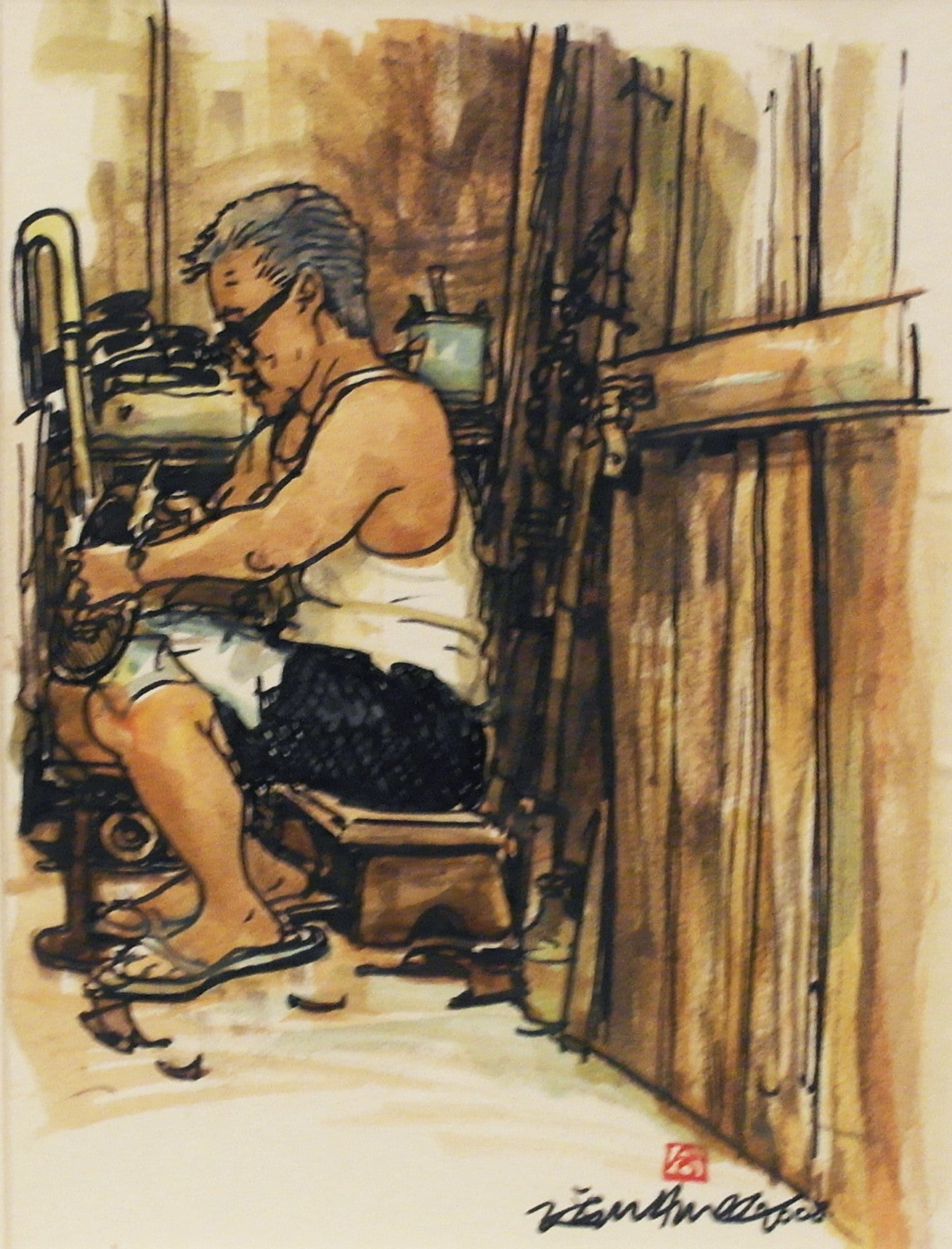 Shoesmith Busy at Work – Eagle's Eye Art Gallery